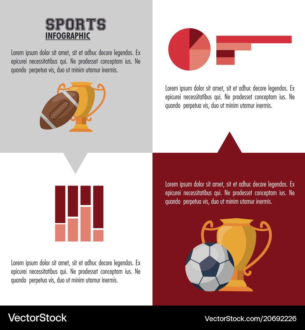 Sports infographic design Royalty Free Vector Image