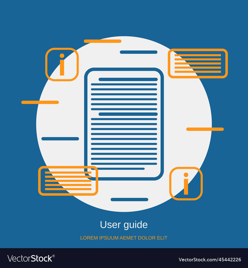 User guide concept Royalty Free Vector Image - VectorStock User guide concept Royalty Free Vector Image - VectorStock