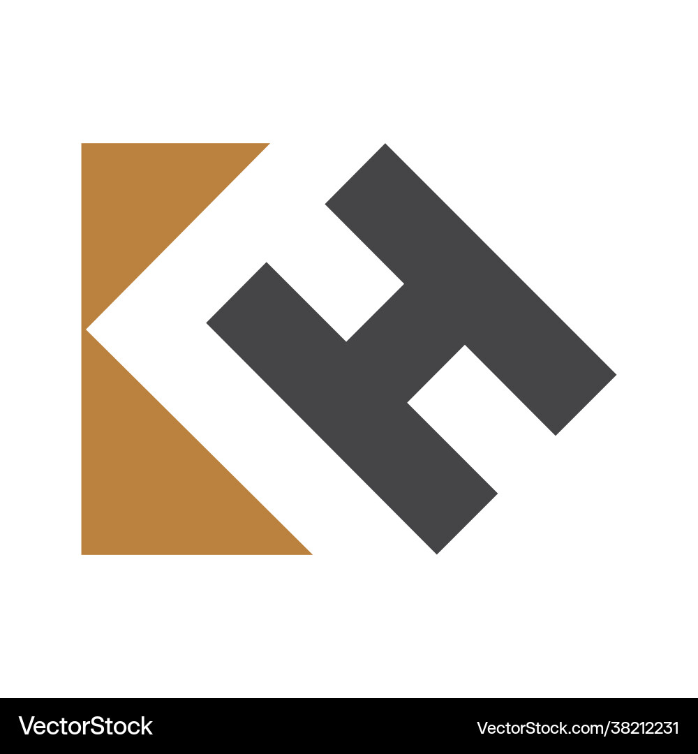 Alphabet initials logo hk kh k and h Royalty Free Vector