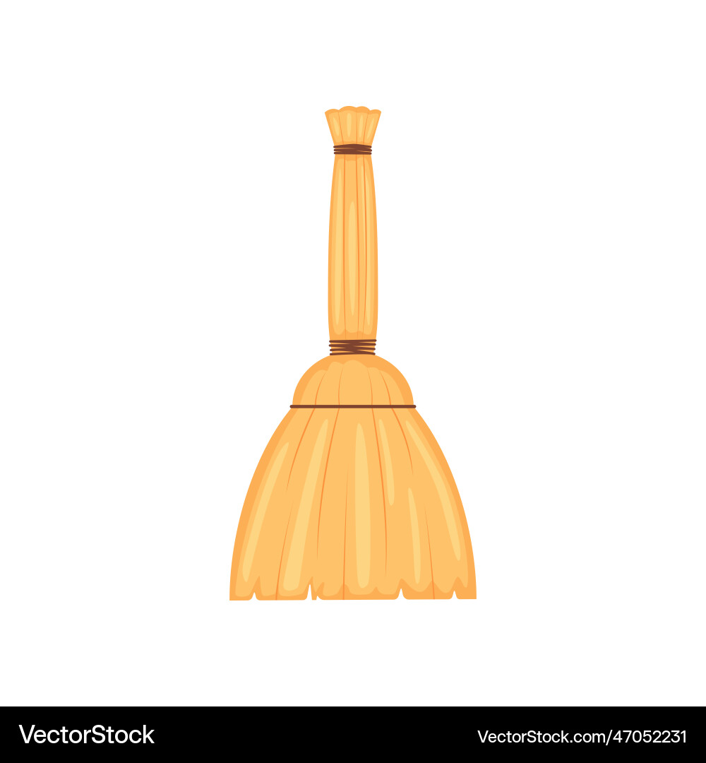 Cartoon besom isolated on white Royalty Free Vector Image