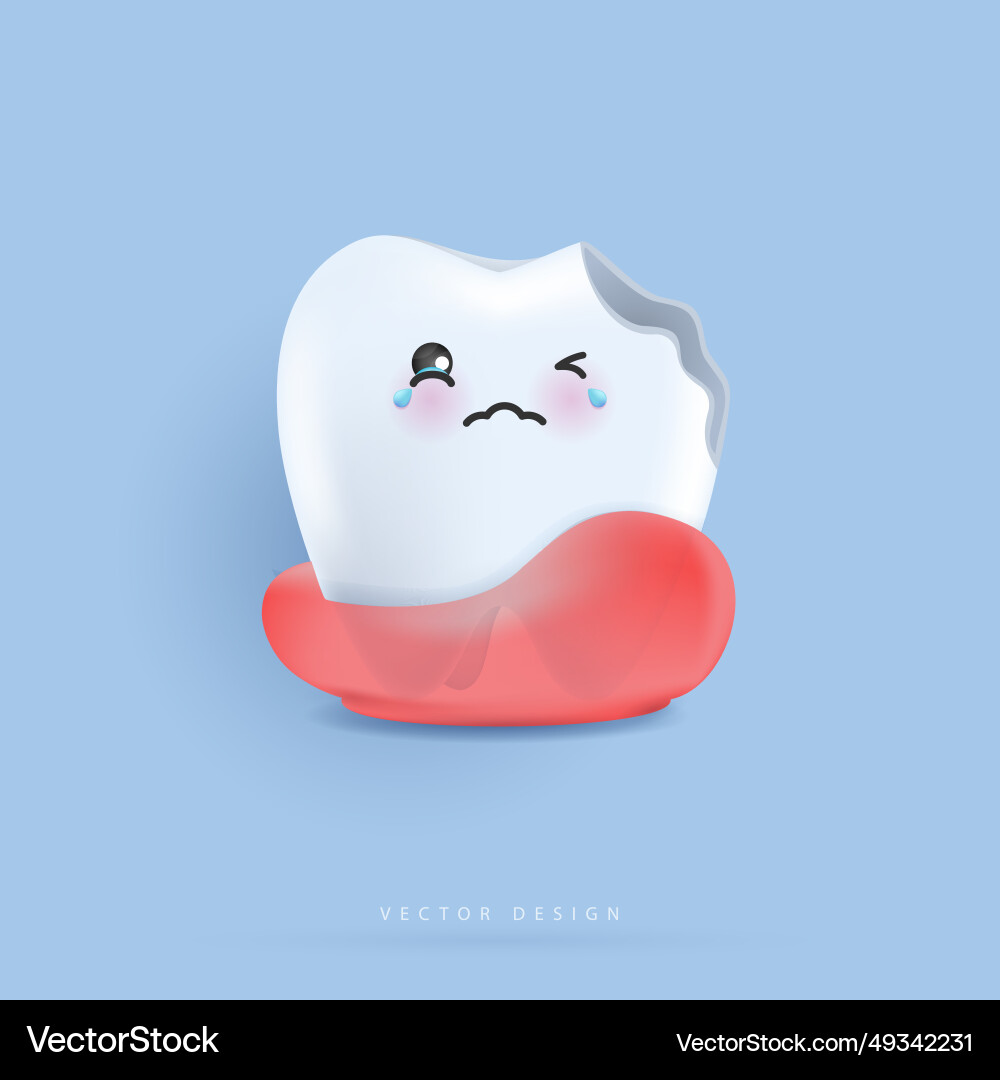 Dental cavity treatment decayed tooth tooth Vector Image
