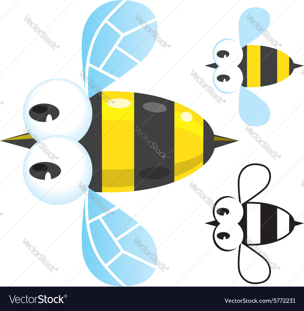Funny bee Royalty Free Vector Image - VectorStock