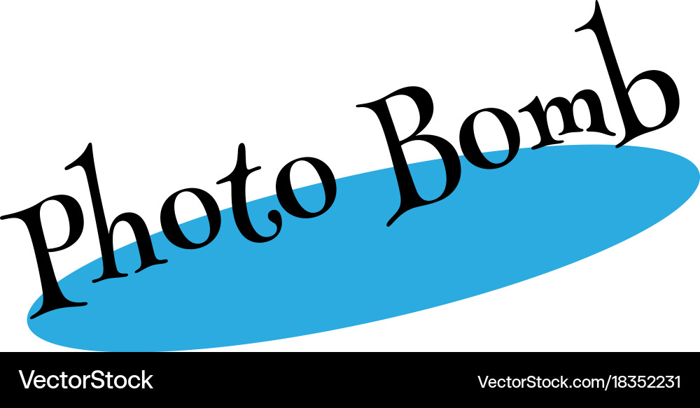 Photo bomb rubber stamp Royalty Free Vector Image