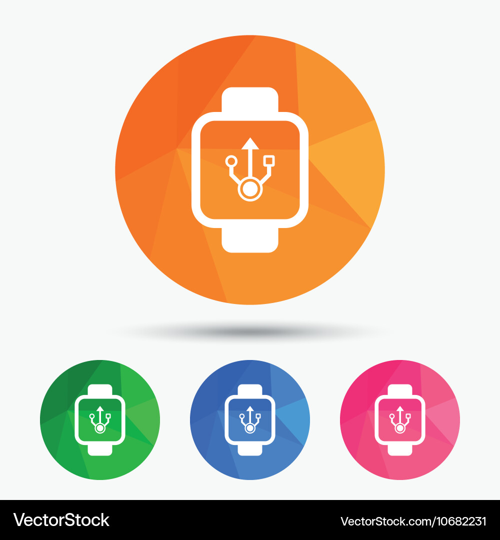 Smart watch sign icon wrist digital Royalty Free Vector
