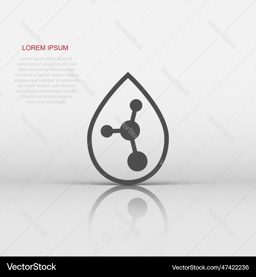 Acid molecule icon in flat style dna on white Vector Image