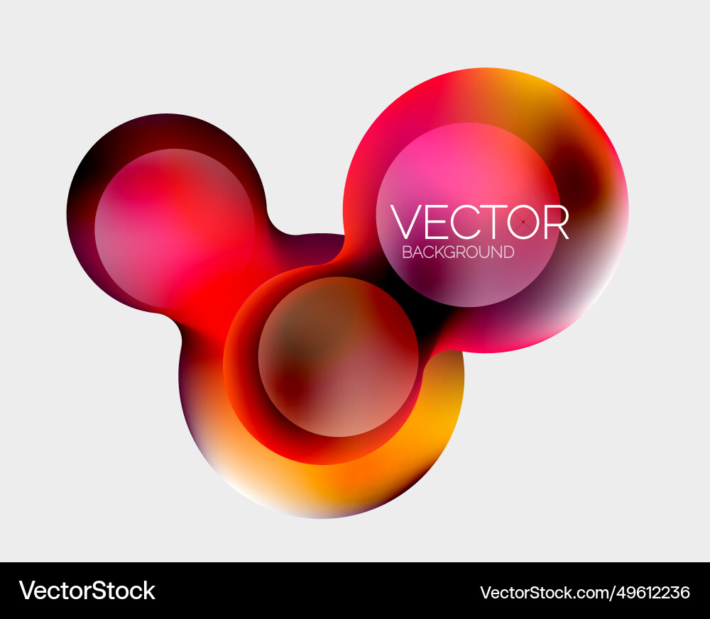 Beautiful flowing round shapes and circles Vector Image