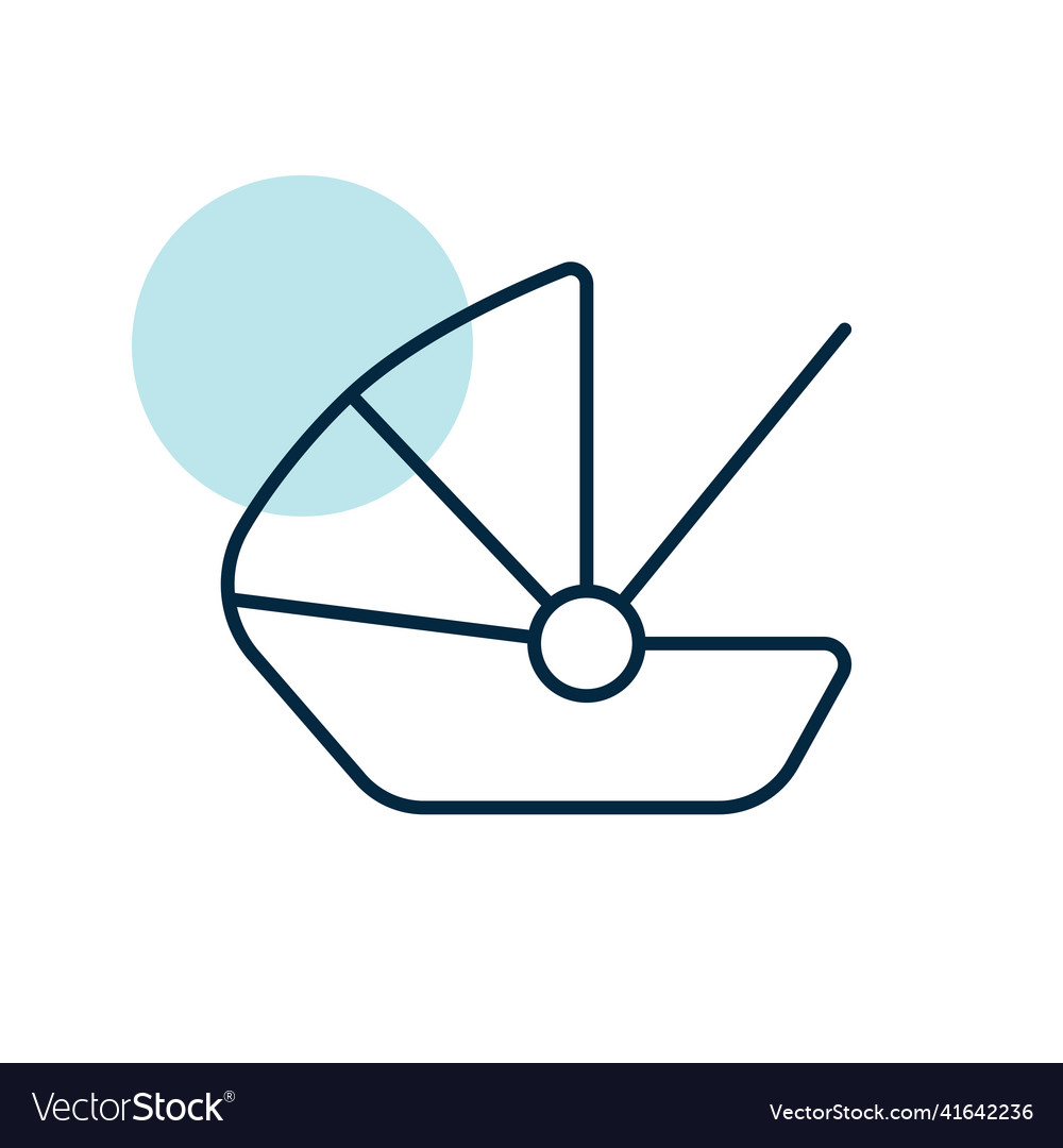 Carrycot baby isolated icon Royalty Free Vector Image
