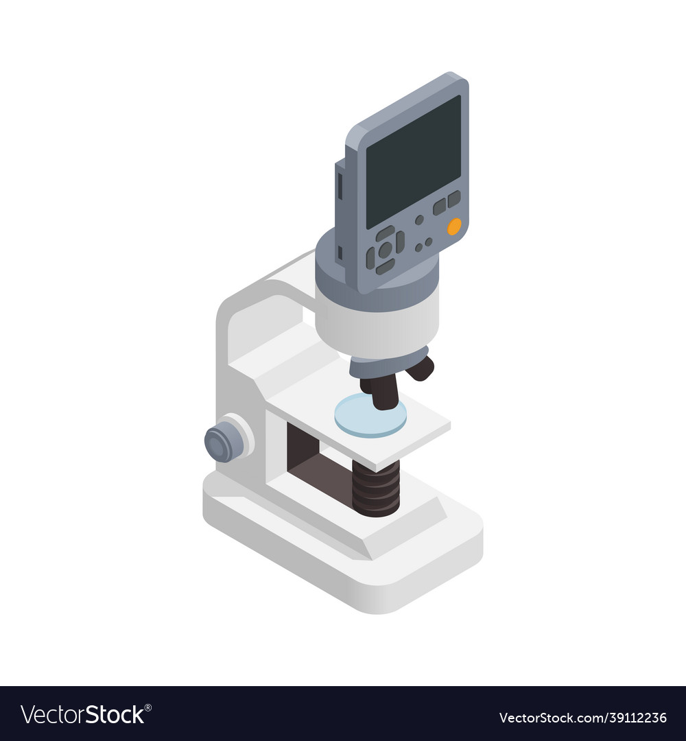 Electronic microscope device composition Vector Image