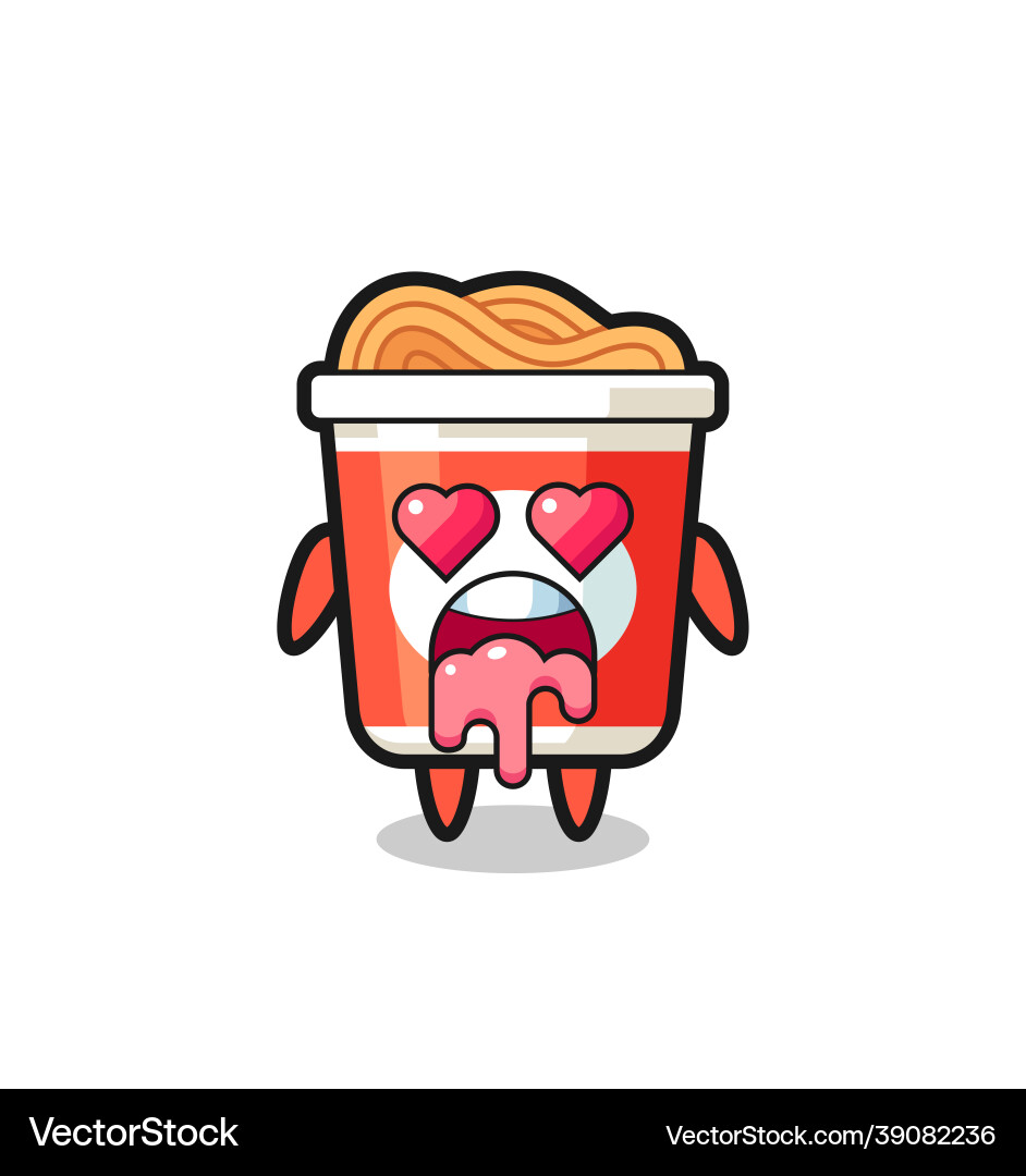 Falling in love expression of a cute instant Vector Image