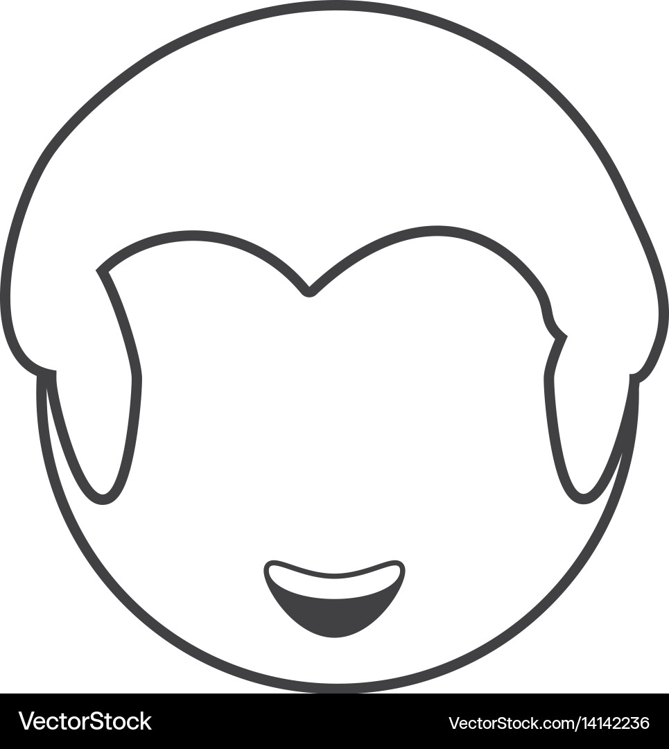 Head male avatar outline Royalty Free Vector Image