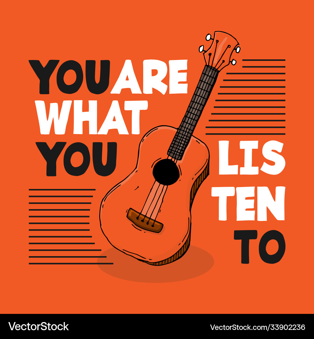 Lettering typography for music poster Royalty Free Vector