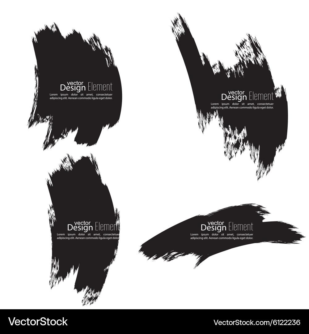 Set of hand drawn smears Royalty Free Vector Image