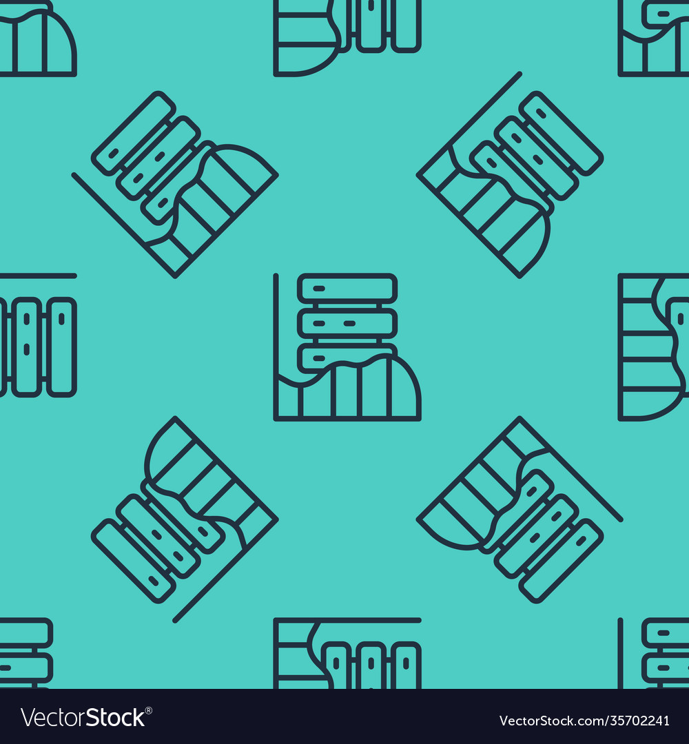 Black Line Server Data Web Hosting Icon Isolated Vector Image