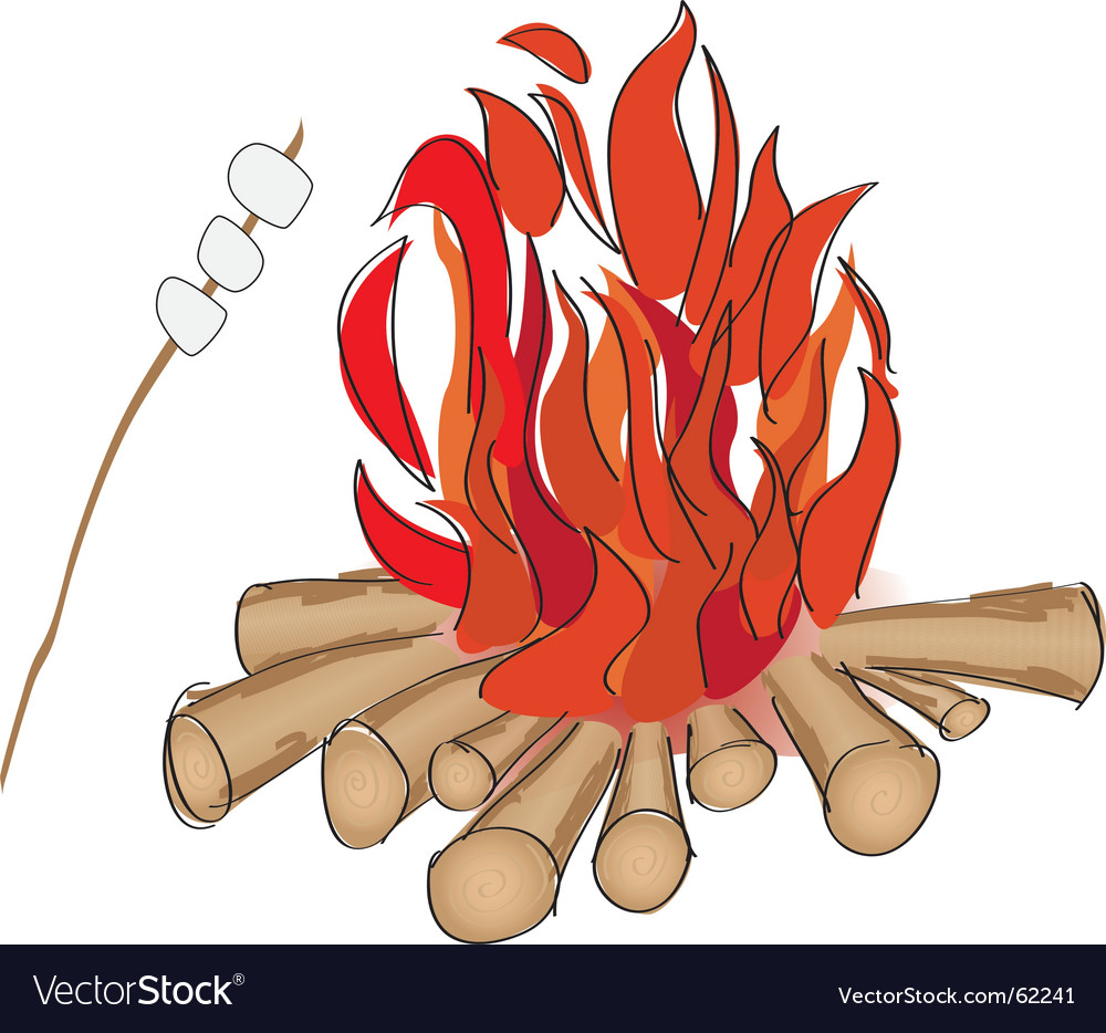 Campfire Royalty Free Vector Image - VectorStock