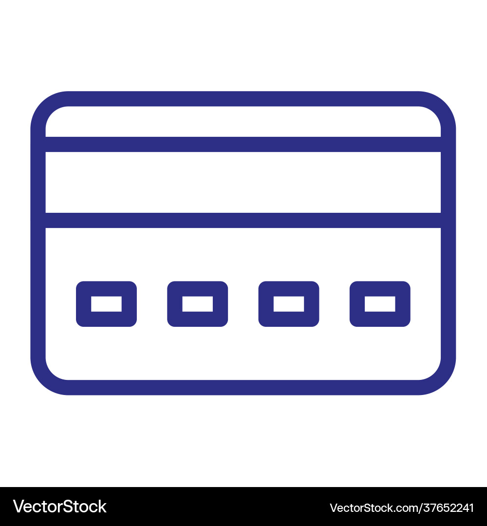 Credit card payment pay single isolated icon Vector Image