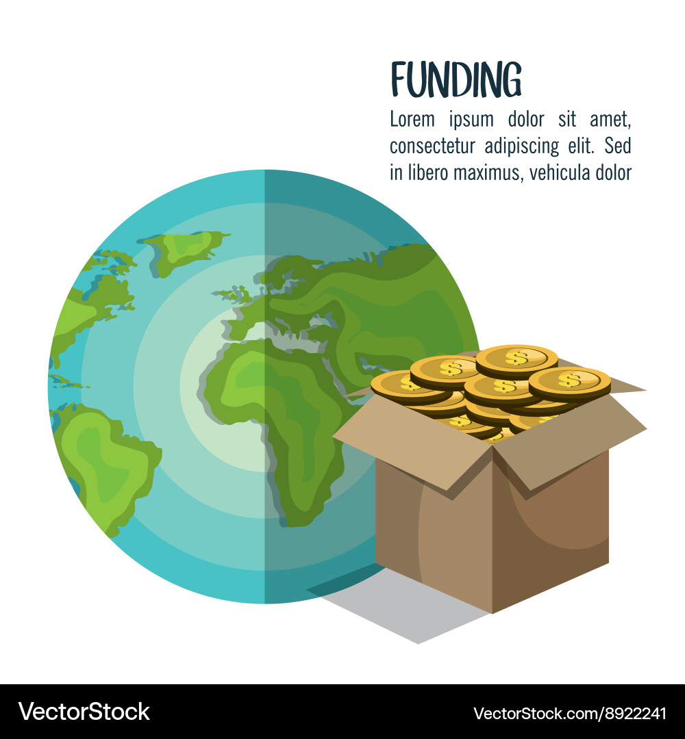 Funding and investment design Royalty Free Vector Image