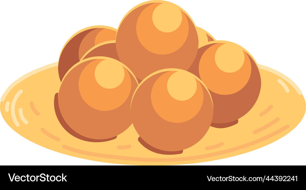 Hindu food in dish Royalty Free Vector Image - VectorStock