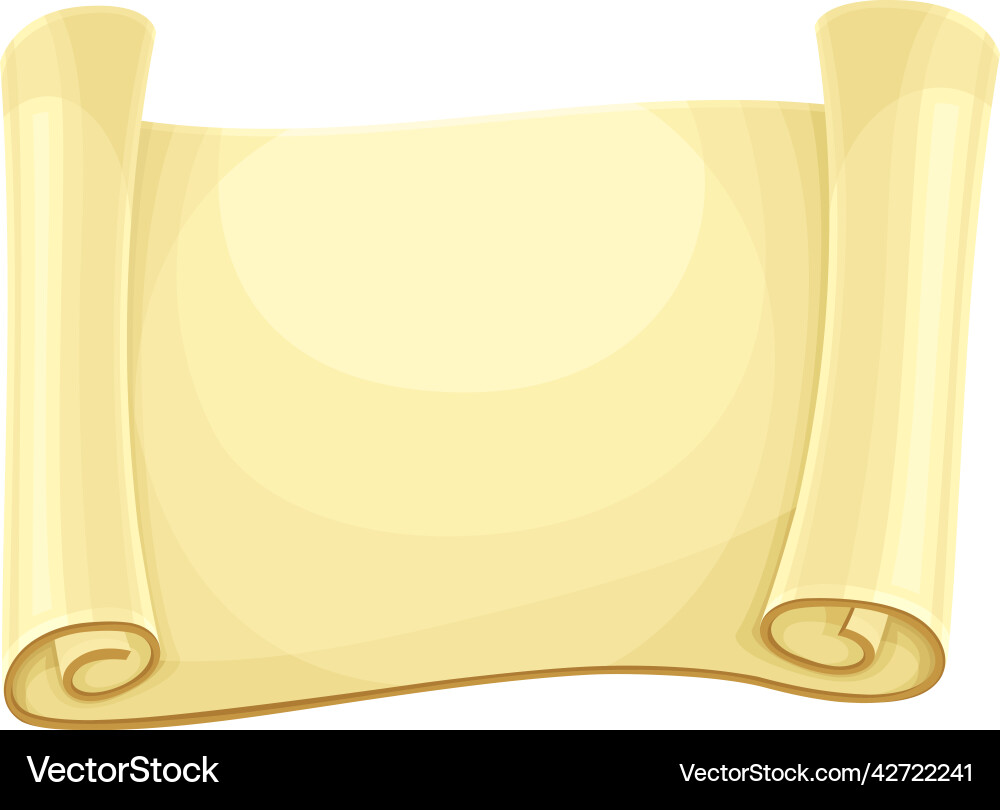 Old scroll or roll of papyrus parchment paper Vector Image