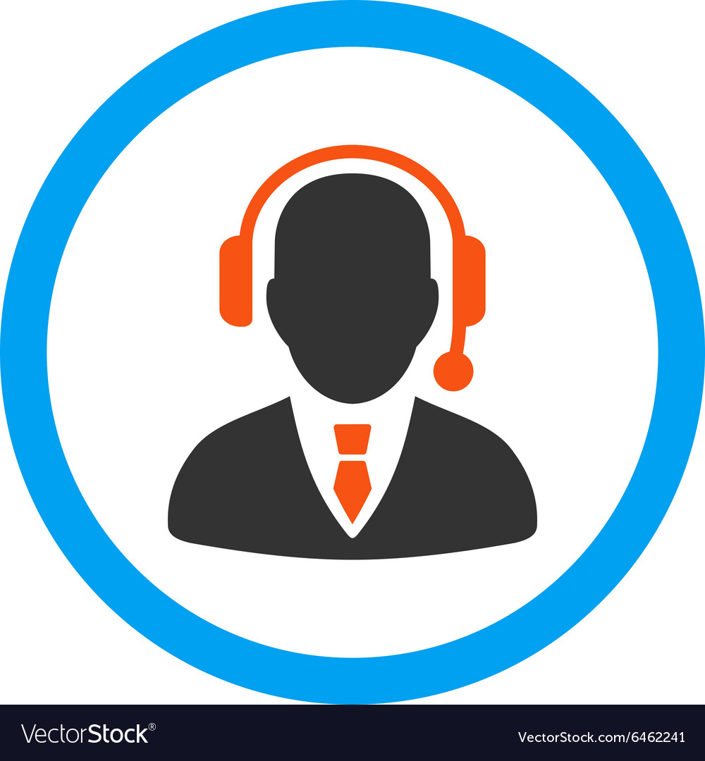 Operator Rounded Icon Royalty Free Vector Image Operator Rounded Icon Royalty Free Vector Image