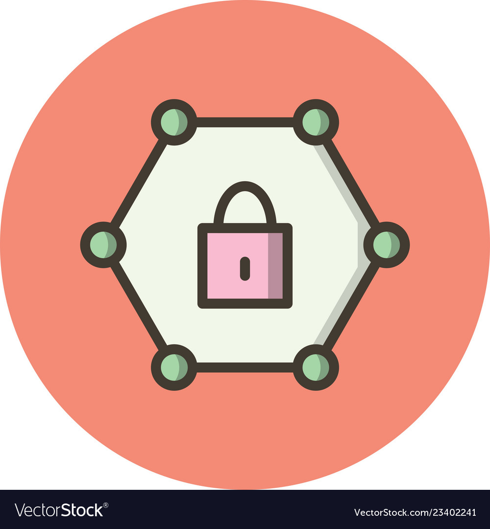 Protected network icon Royalty Free Vector Image
