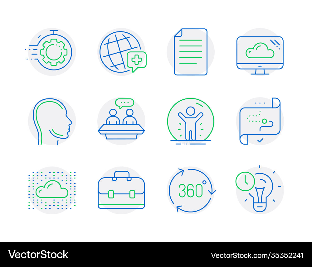 Science icons set included icon as file head Vector Image