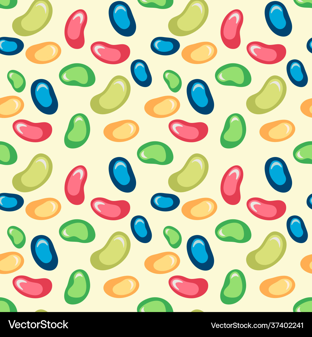 Seamless pattern with jelly bean Royalty Free Vector Image