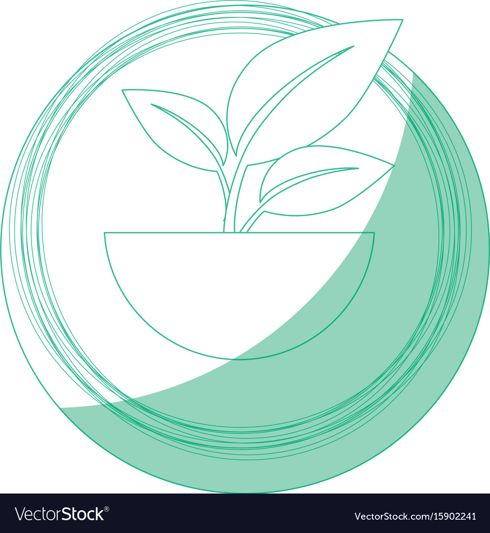 Sheet tree round icon Royalty Free Vector Image