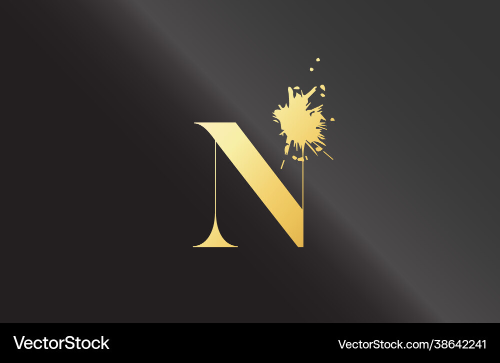 Splash n alphabet icon letter for corporate Vector Image