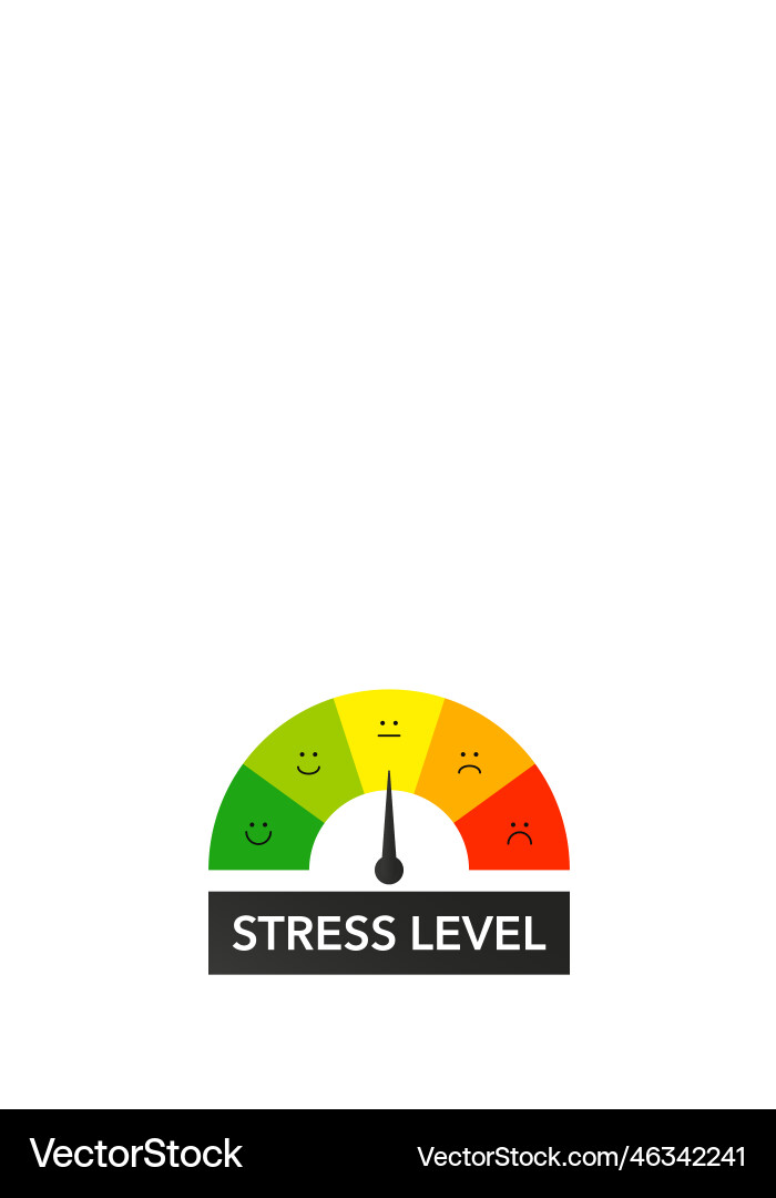 Stress level scale of mood Royalty Free Vector Image