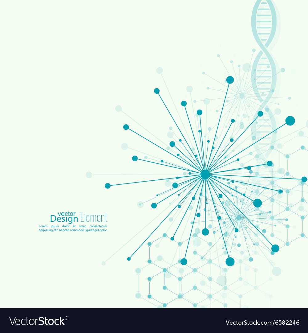 Array with dynamic emitted particles Royalty Free Vector