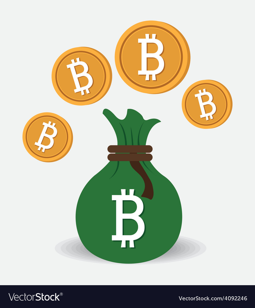 Bitcoin design Royalty Free Vector Image - VectorStock