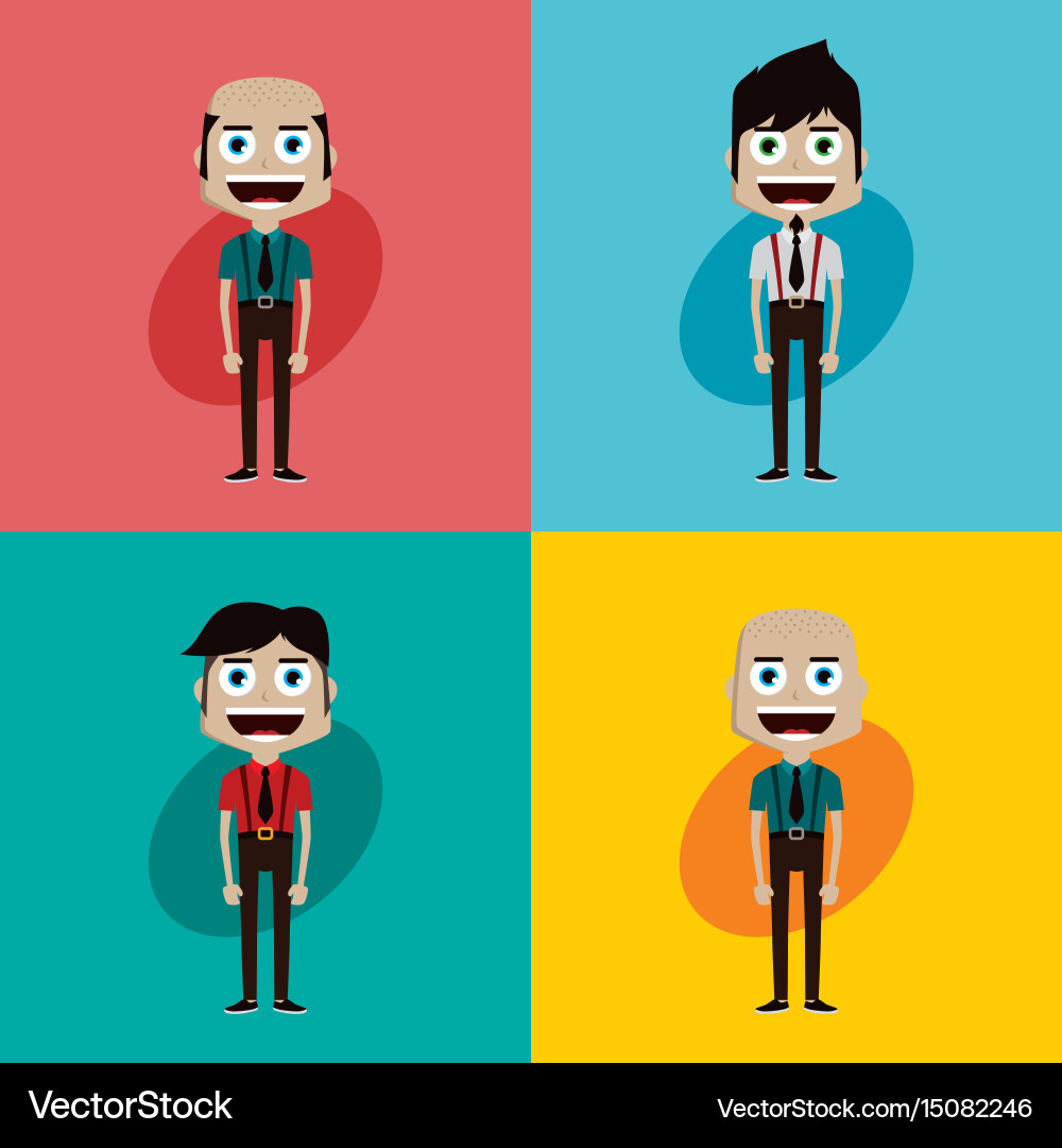 Businessman manager at work cartoon art Royalty Free Vector