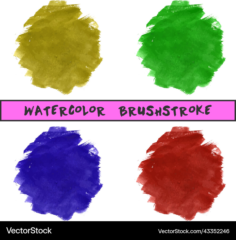 Colorful abstract watercolor texture stain Vector Image