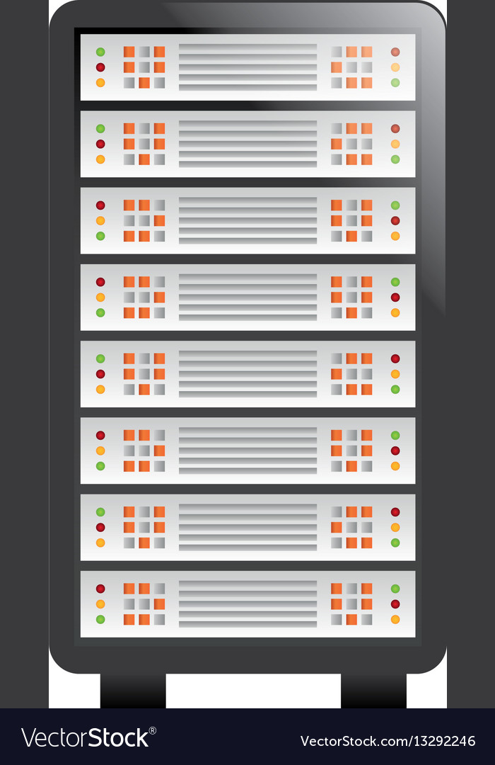 Database storage computer Royalty Free Vector Image