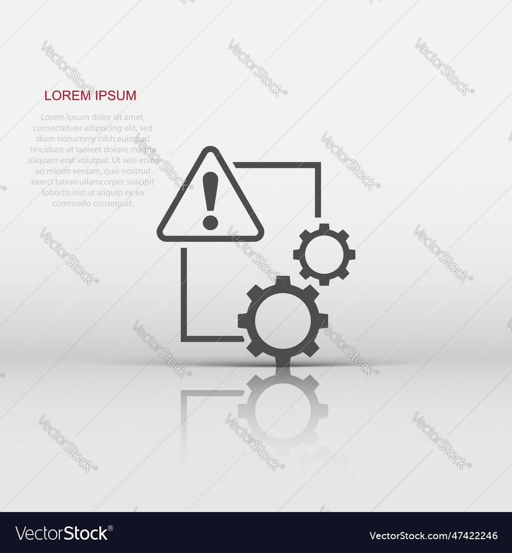 Document error icon in flat style broken report Vector Image