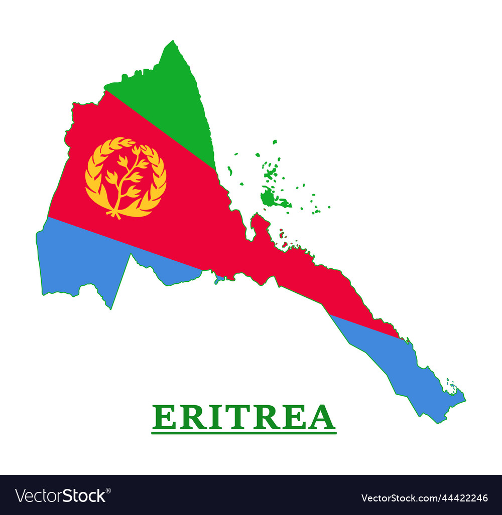 Eritrea National Flag Map Design Royalty Free Vector Image
