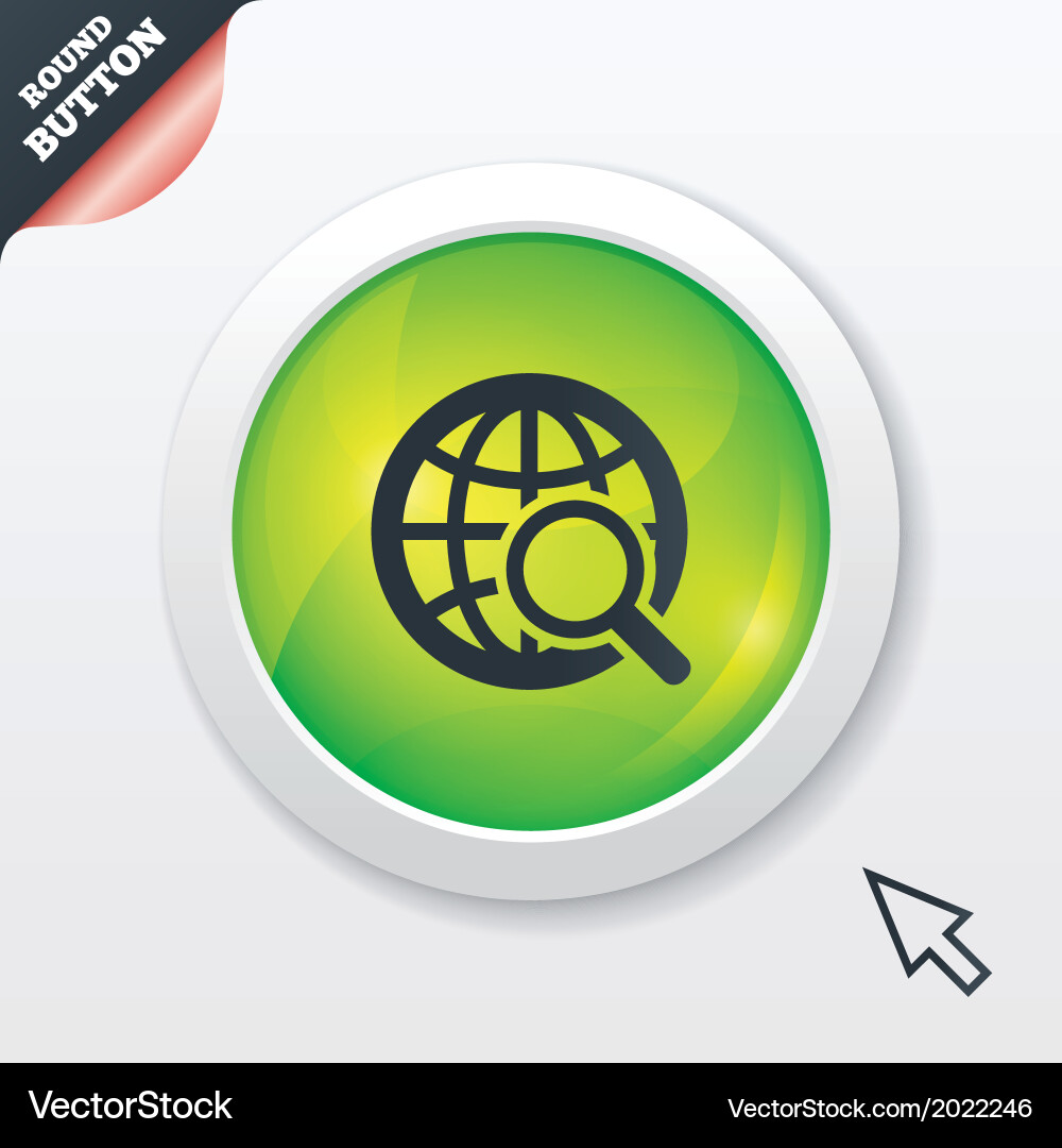Global search sign icon world globe symbol Vector Image