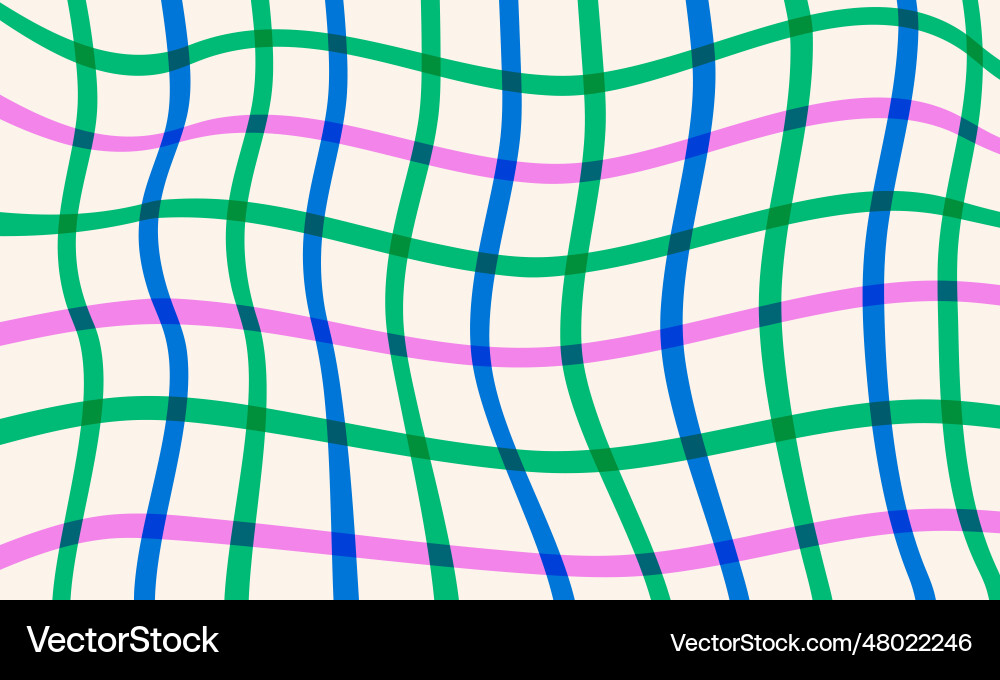 Naive checkered abstract background in doodle Vector Image