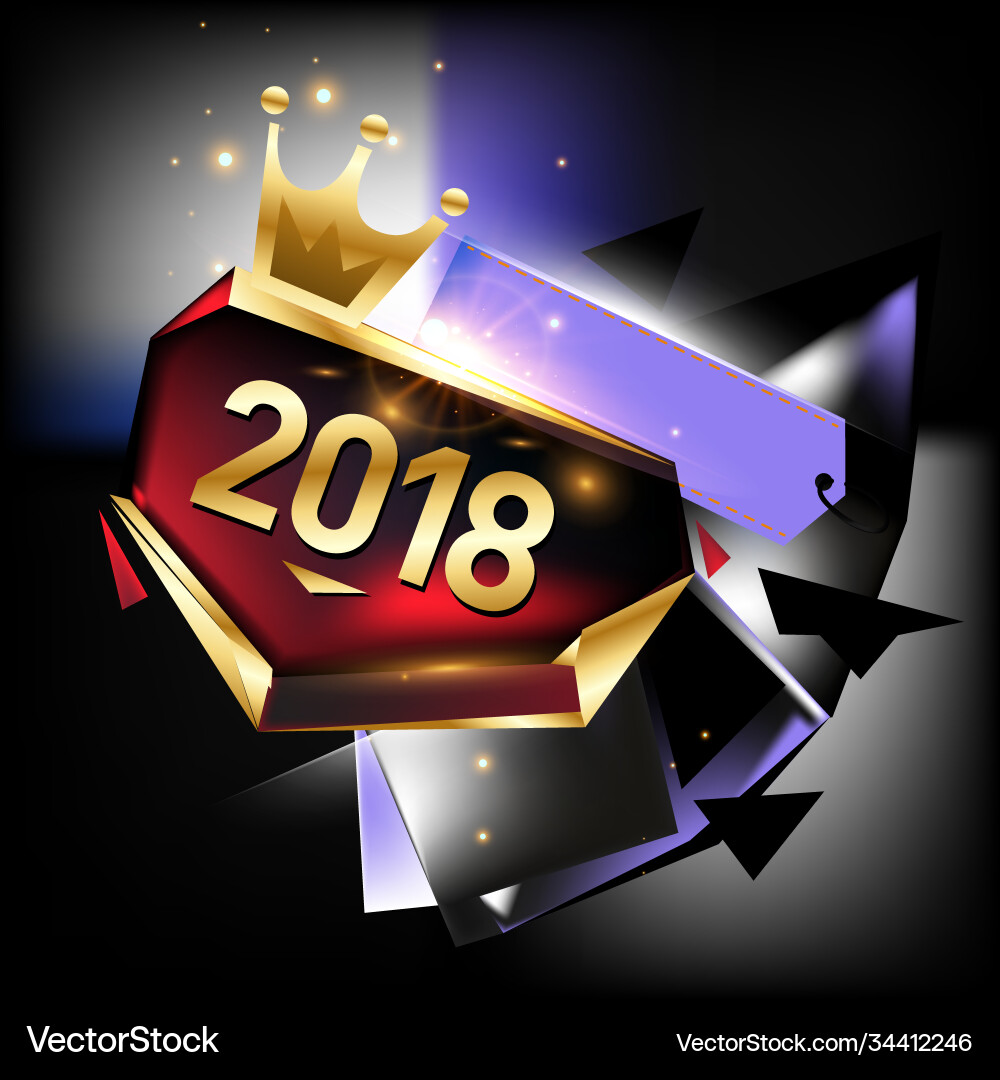 New year 2018 poster and calendar cover Royalty Free Vector