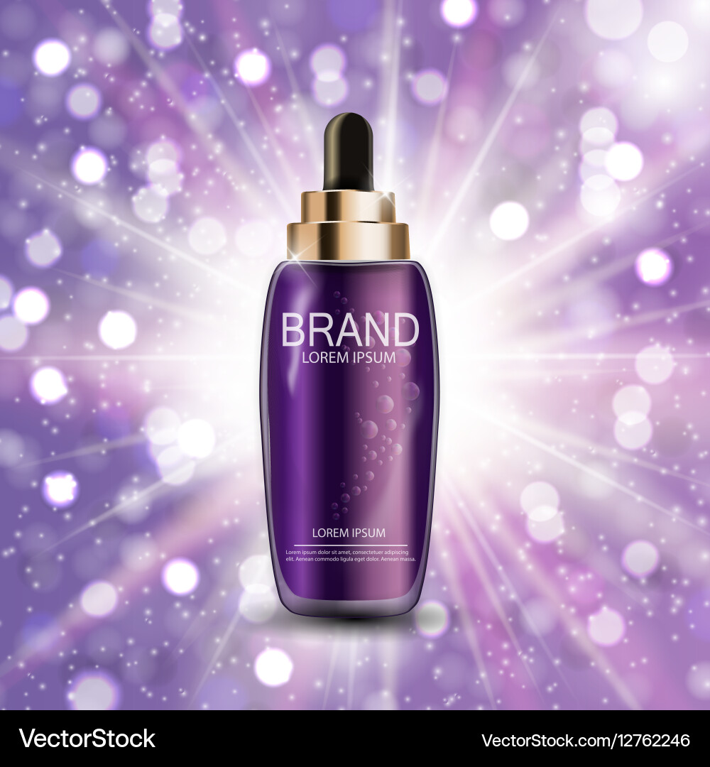 Oil essence hydrating concentrate bottle template Vector Image