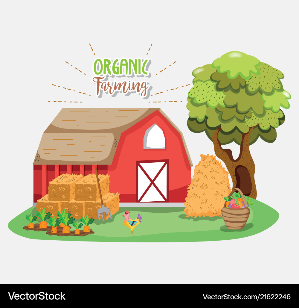 Organic farming cartoons Royalty Free Vector Image