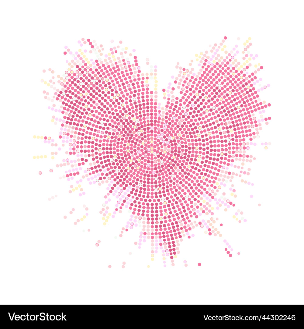 Pixelated love heart valentine day Royalty Free Vector Image