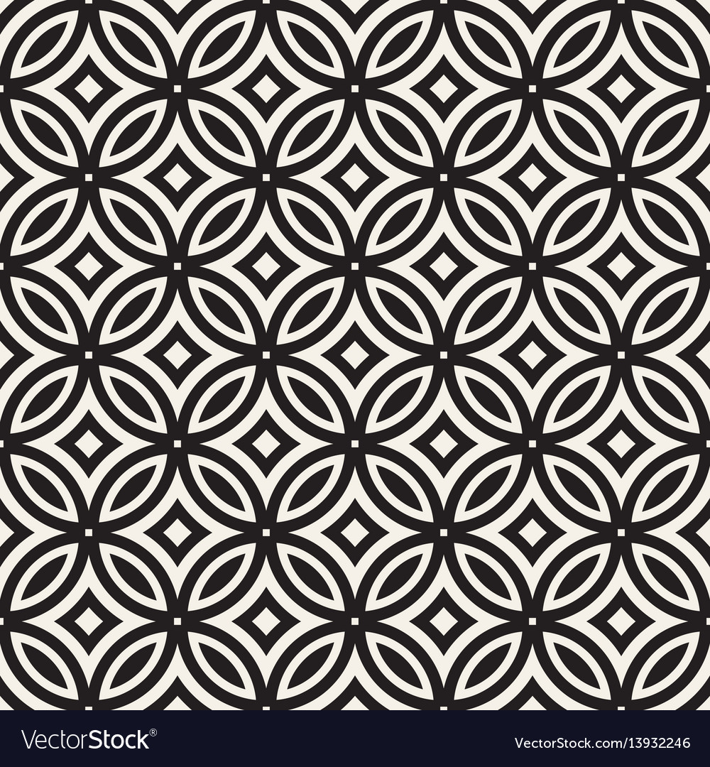 Seamless geometric rounded lines pattern Vector Image