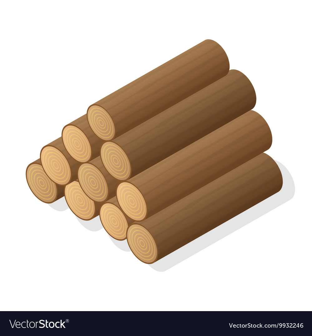 Stack firewood Royalty Free Vector Image - VectorStock