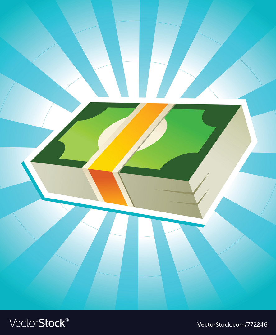 Stack money Royalty Free Vector Image - VectorStock