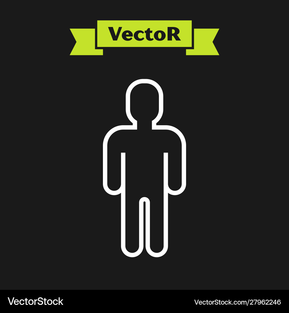 White line user man in business suit icon Vector Image