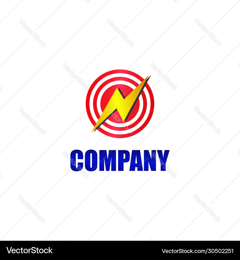 Big watt high voltage lightning bolt icon circle Vector Image