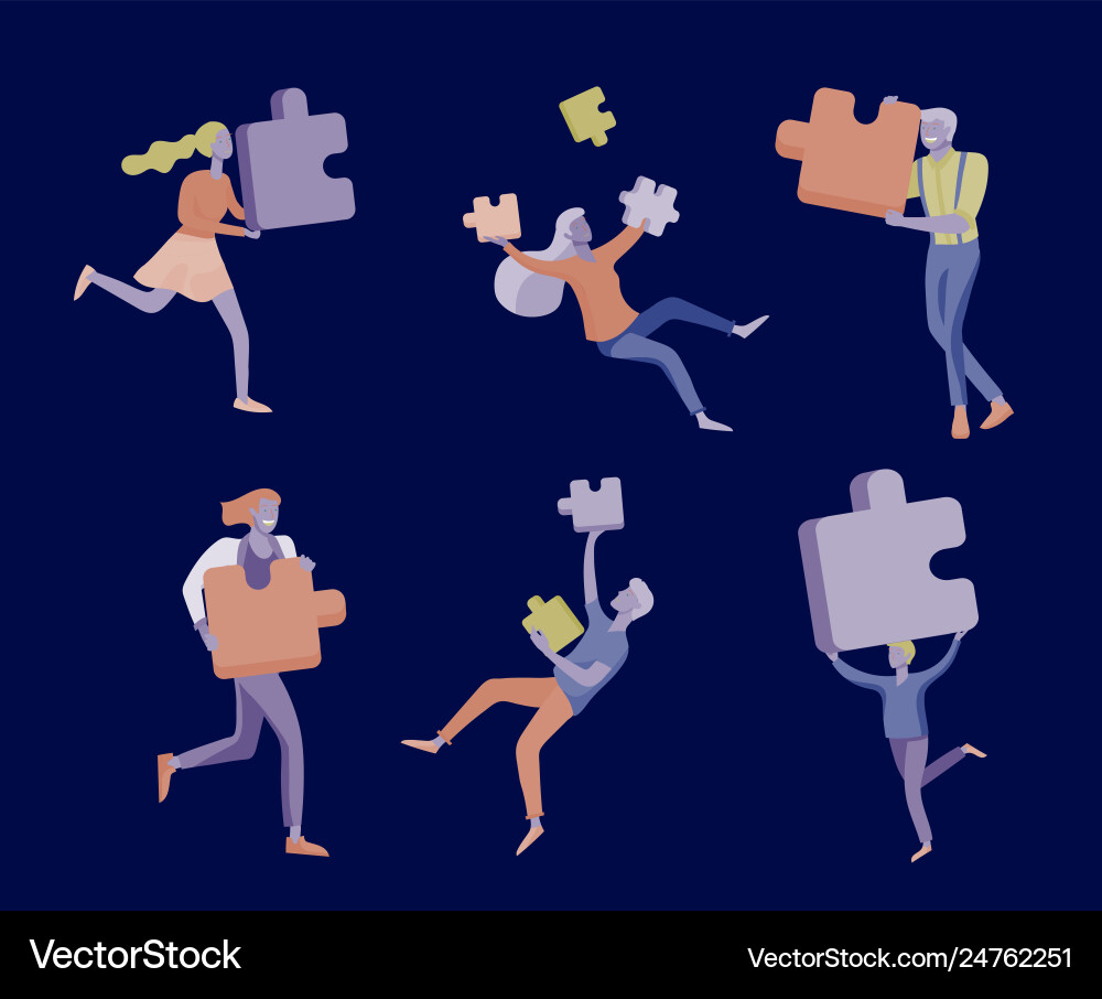 Character business people with infographic Vector Image