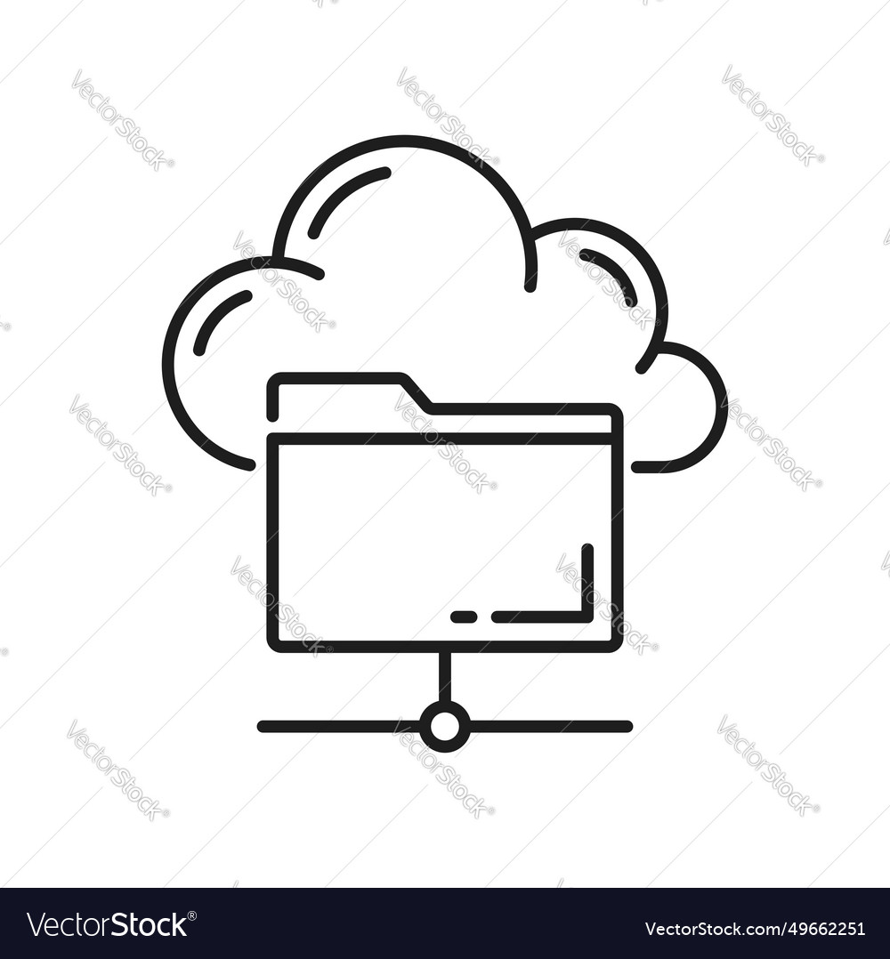 Cloud storage and network database server icon Vector Image