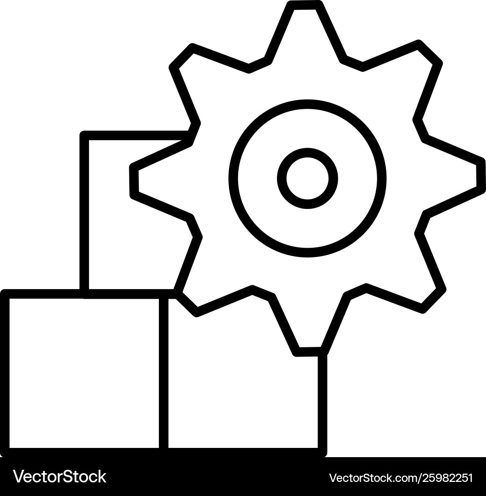 Food processing industry icon automated line Vector Image